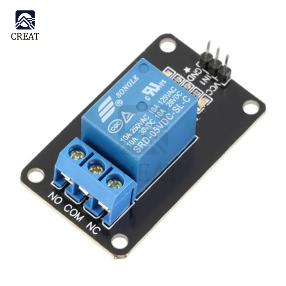 Módulo de relé de 5V, 1 canal, placa protectora para Arduino PIC AVR DSP ARM MCU Relay|Circuitos ...