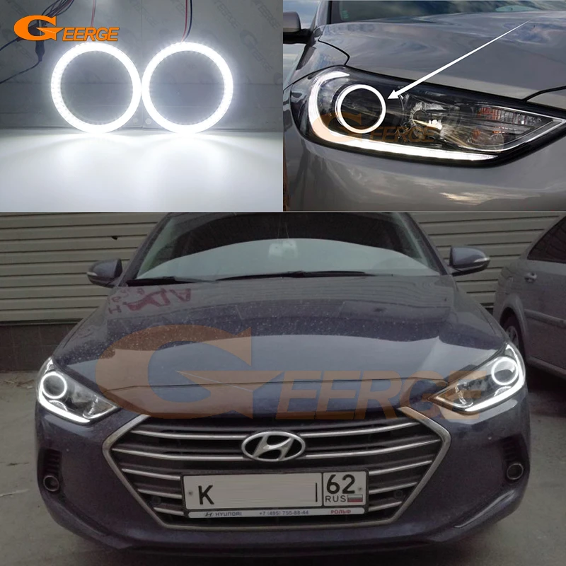 For Hyundai Elantra Avante Ad 2016 2017 2018 Ultra Bright Smd Led Angel ...