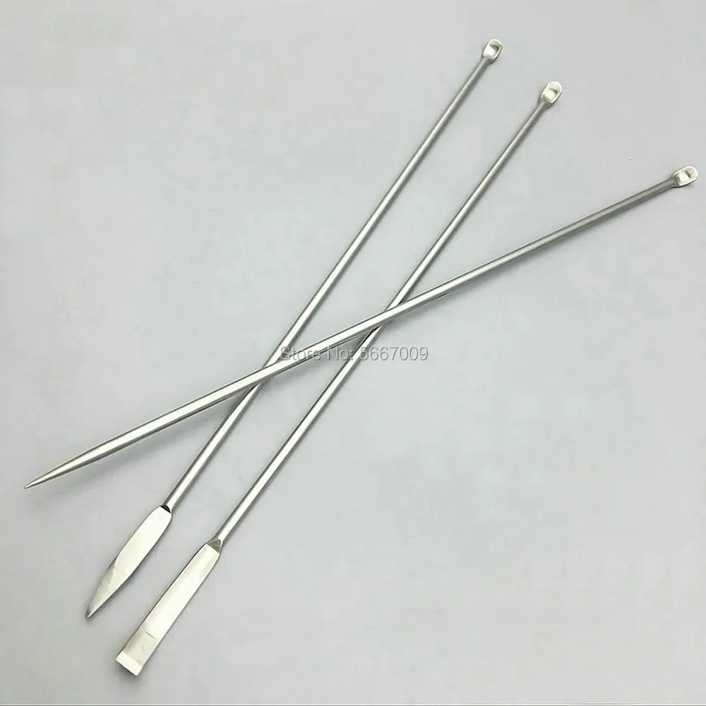 3*1/set 220mm Stainless Steel Medicinal Small Scraping Spoon Lab Ladle ...