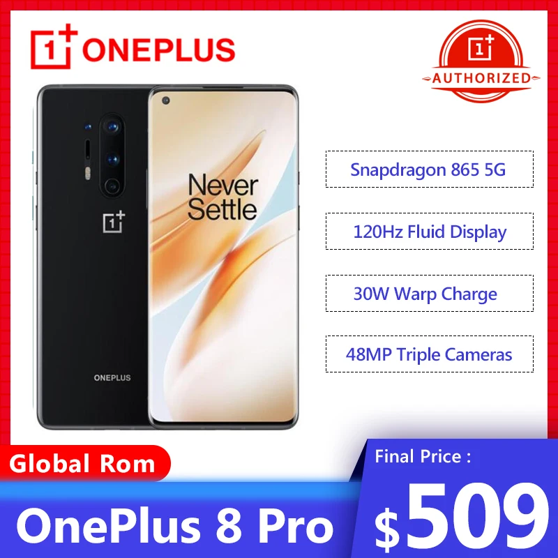 OnePlus teléfono móvil inteligente 8 Pro 5G, 8GB RAM, 128GB ROM ...
