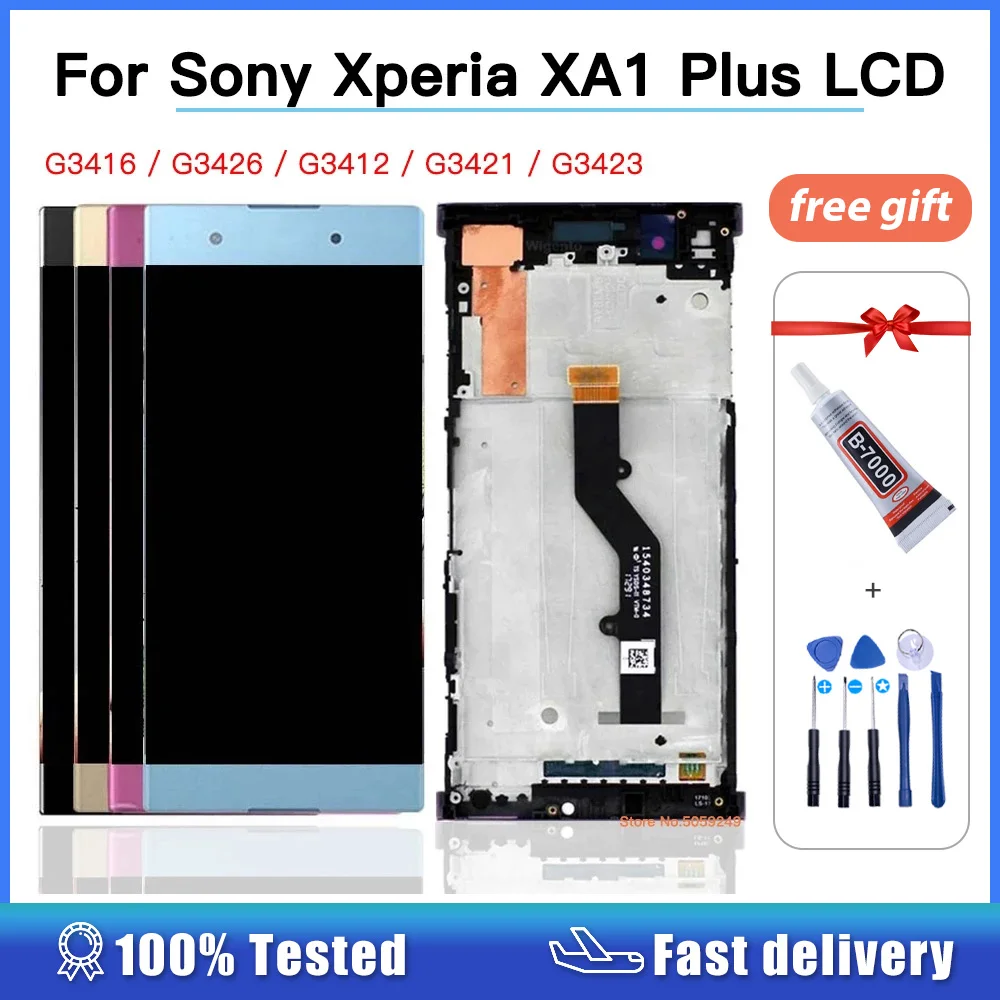 For-Sony-Xperia-XA1-Plus-G3416-G3412-G3421-G3423-LCD-Display-Digitizer-Touch-Screen-Assembly ...