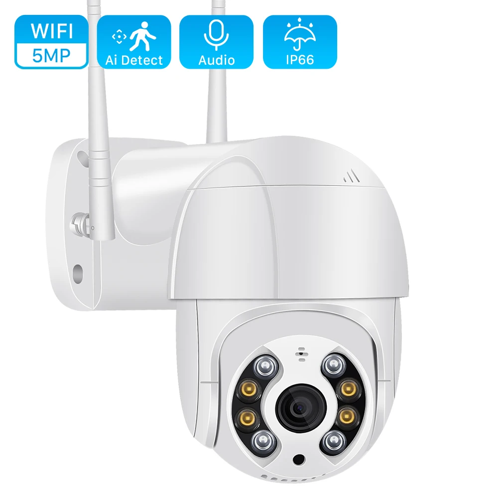 Cloud 5mp Mini Ptz Wifi Camera H.265 Auto Tracking Wireless Ip Camera ...