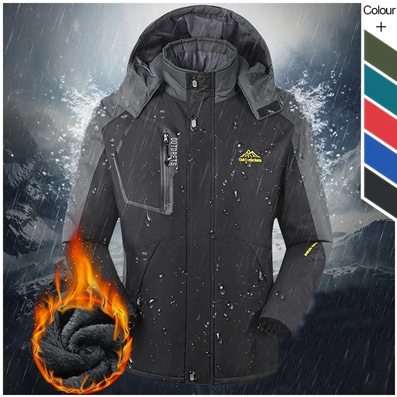 2021 Winter Jacket Coat Men Outdoor Parka Plus Size 8XL Waterproof ...