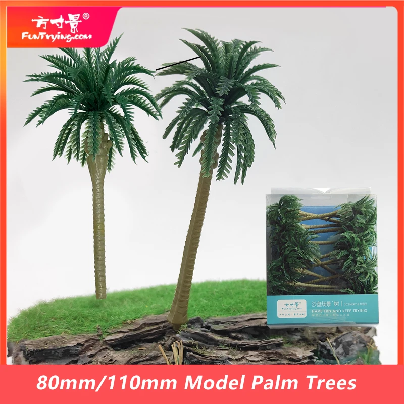 1:87 Ho Scale Model Palm Tree Artificial Coconut Landscape Train ...