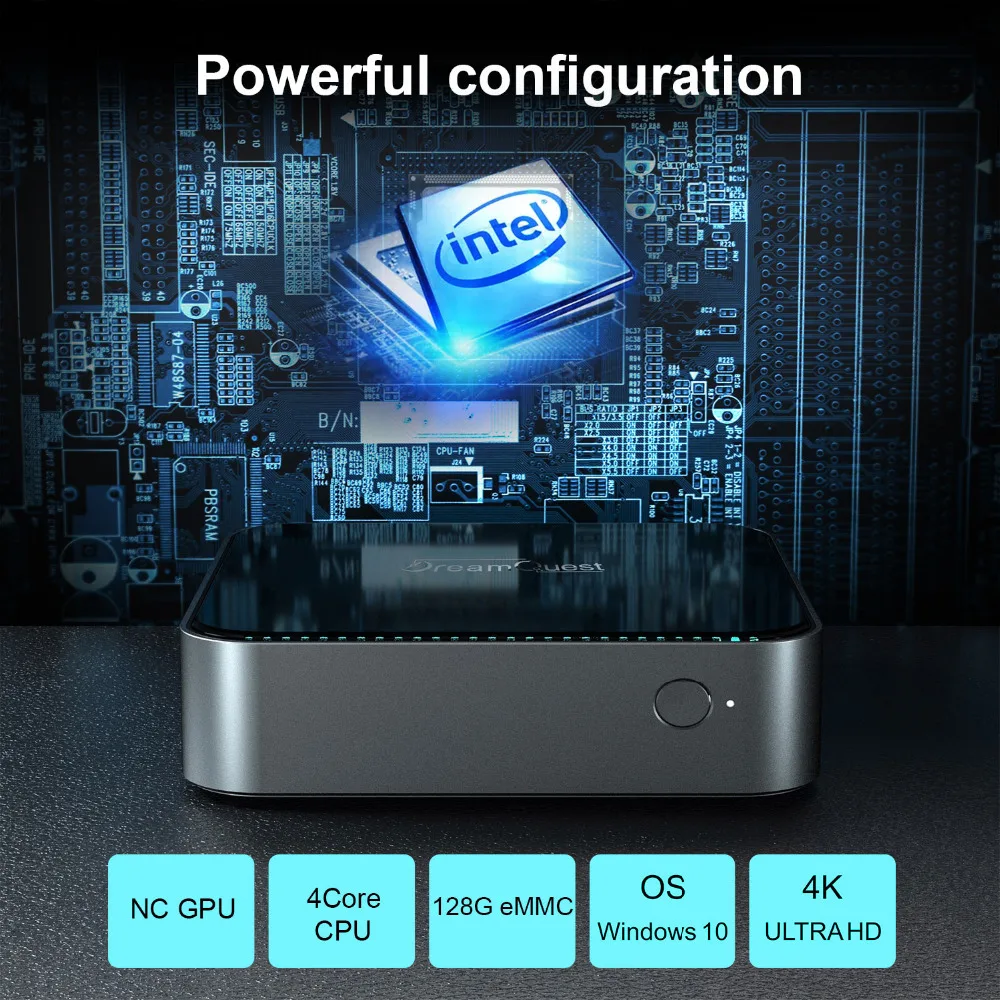 Windows 10 Mini PC with Intel Celeron J3355, Dual Wifi, 8GB RAM, 128GB Storage, 4K HD, RJ45 ...