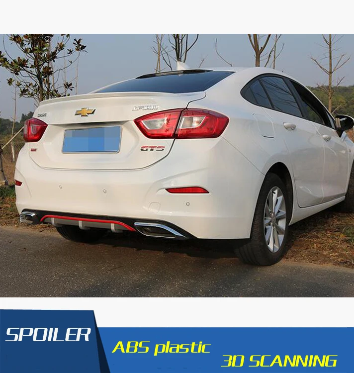 For Cruze Rear spoiler ABS Rear Bumper Diffuser Bumpers Protector For ...