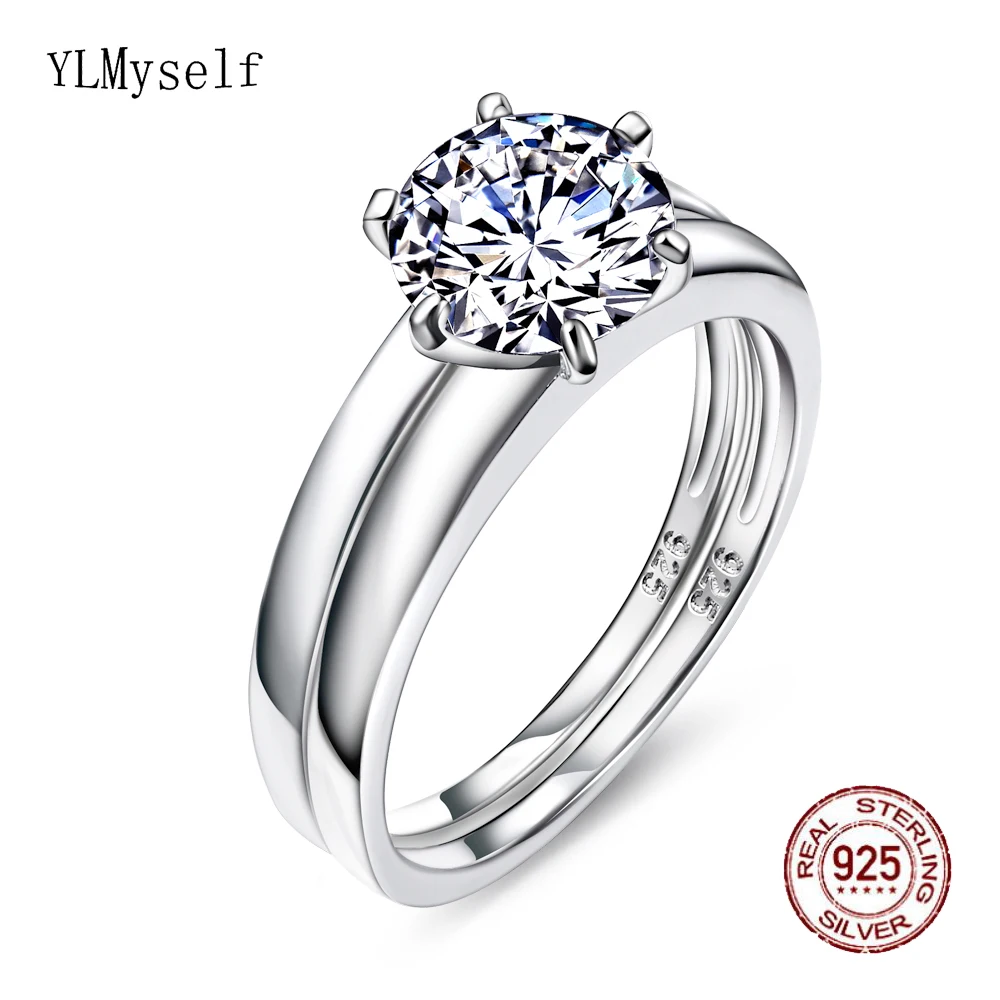 Anillo-de-plata-925-aut-ntica-pav-de-9mm-cristal-de-circonia-c-bica-de ...