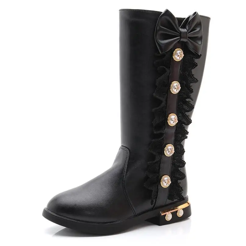 Girls-High-Boots-Children-Snow-Boots-Student-Princess-Knee-Length ...