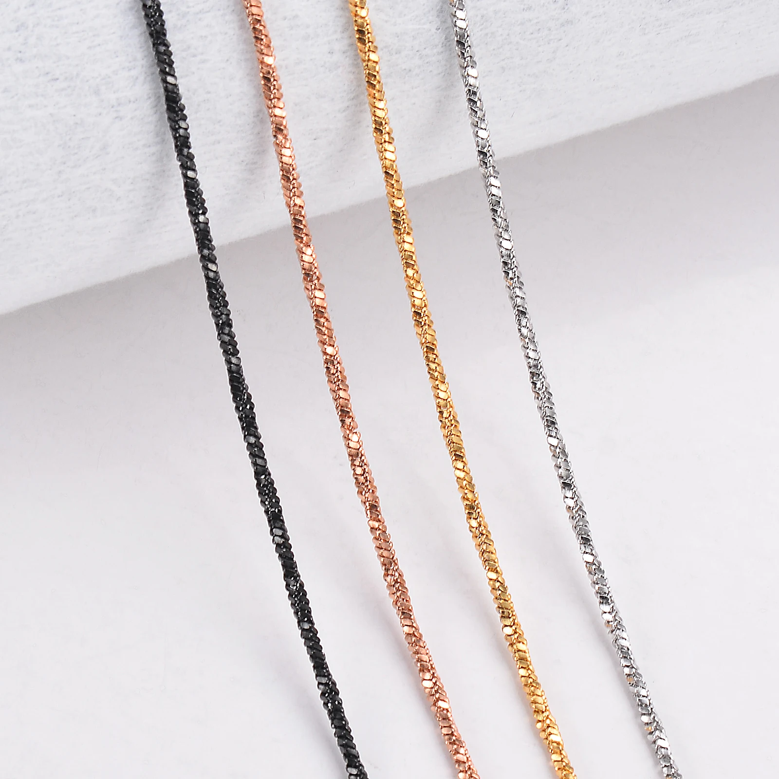 1-piece-Width-1-2mm-Tiny-Twisted-Square-Snake-Chain-Necklace-Stainless ...