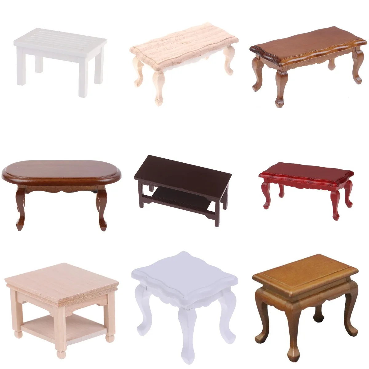 Simulation Teatable Coffee Table Living Room Toy Doll House Accessories ...