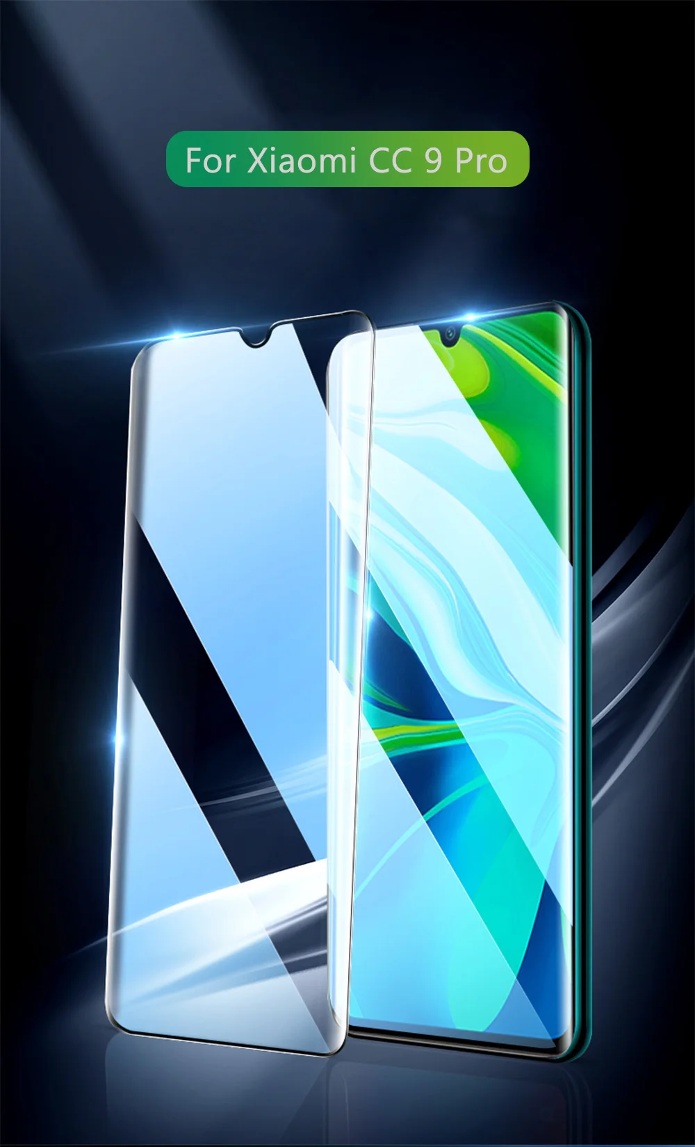 Стекло для Xiaomi Mi Note 10 закаленное стекло 6D изогнутое полное покрытие Защитная пленка для ...