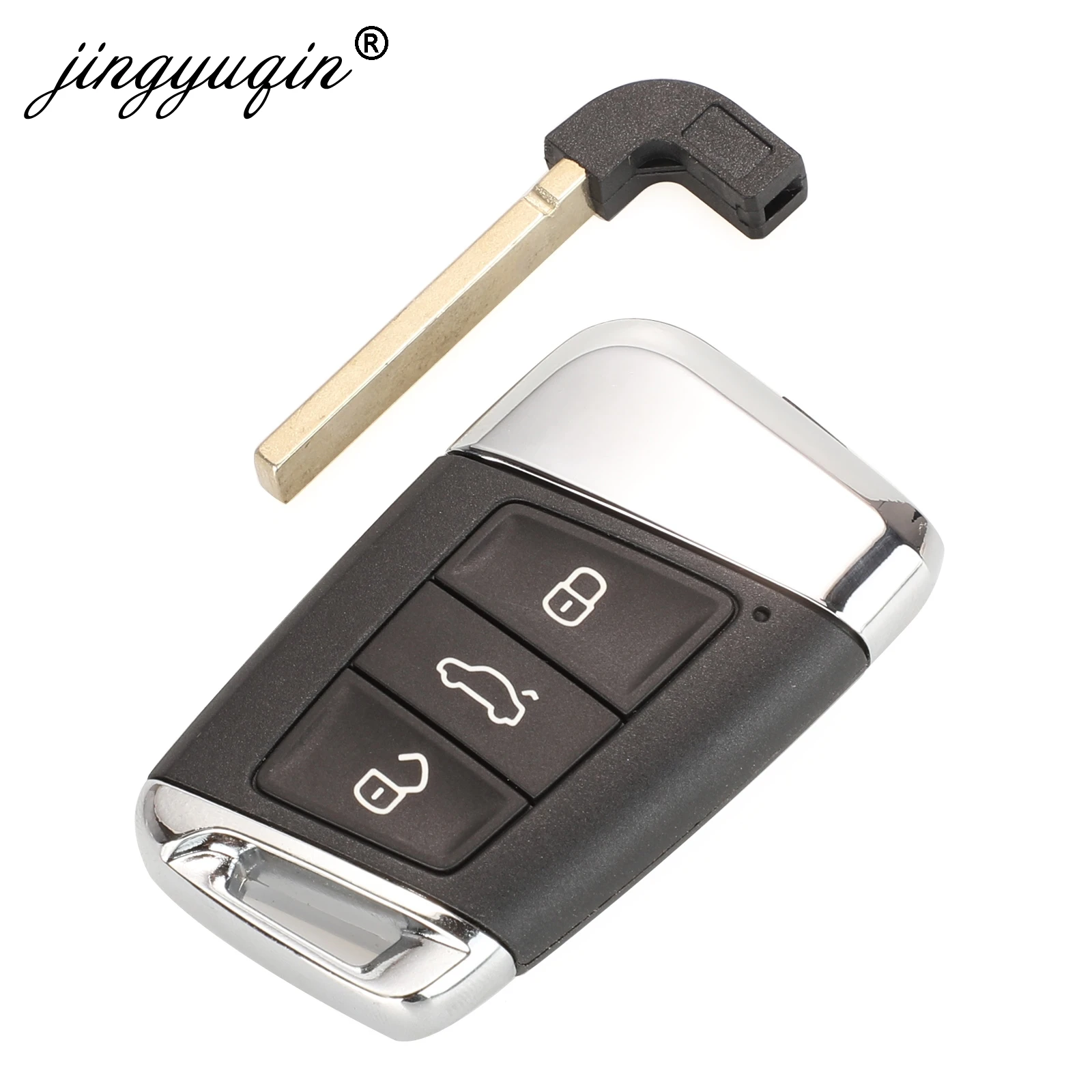 jingyuqin 10pcs 3 Button Smart Car Key Shell Case For VW Passat B8 New ...