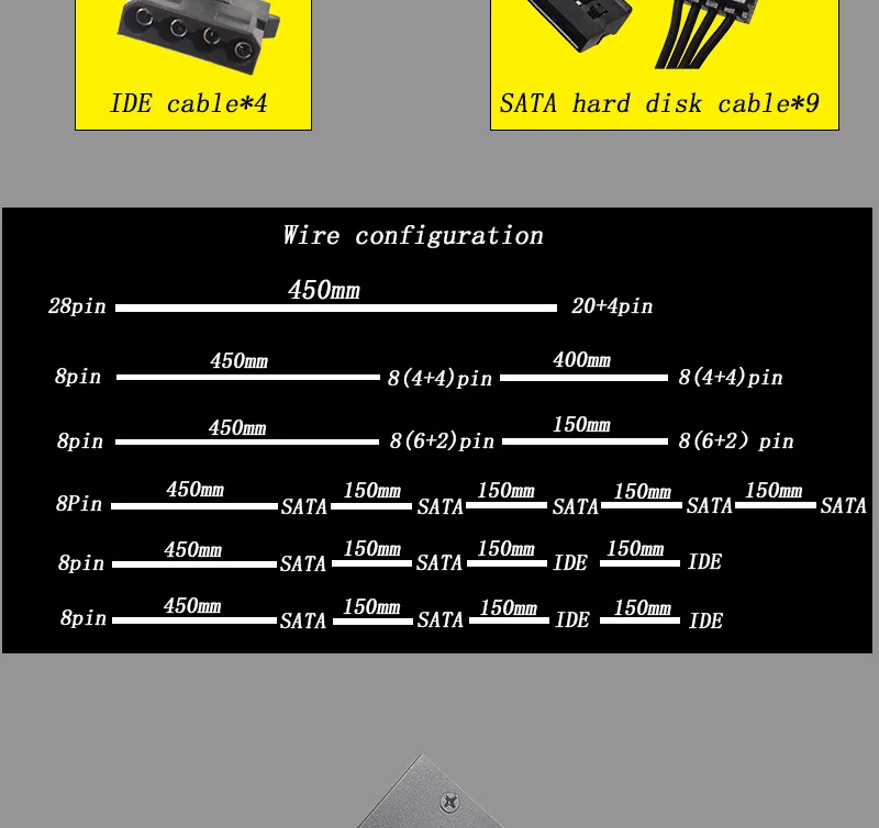 ATX Rated Power 700W Dual Graphics Card Power Supply Desktop Computer ...