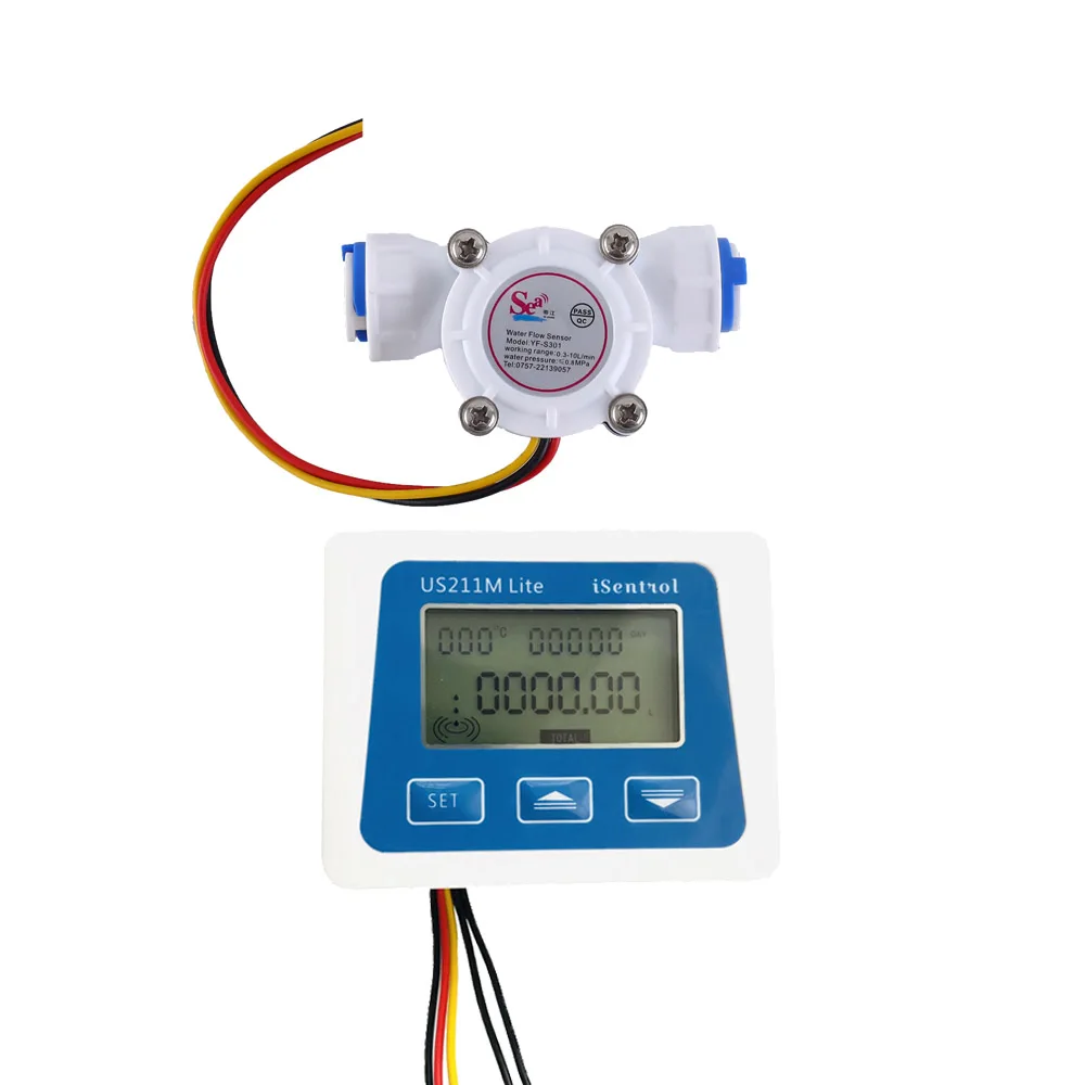US211M Lite YF S301 0 3 10L min Water Flow Meter Hall Water Flow Sensor US211M Lite YF S301 0 3 10L min Water Flow Meter Hall Water Flow Sensor