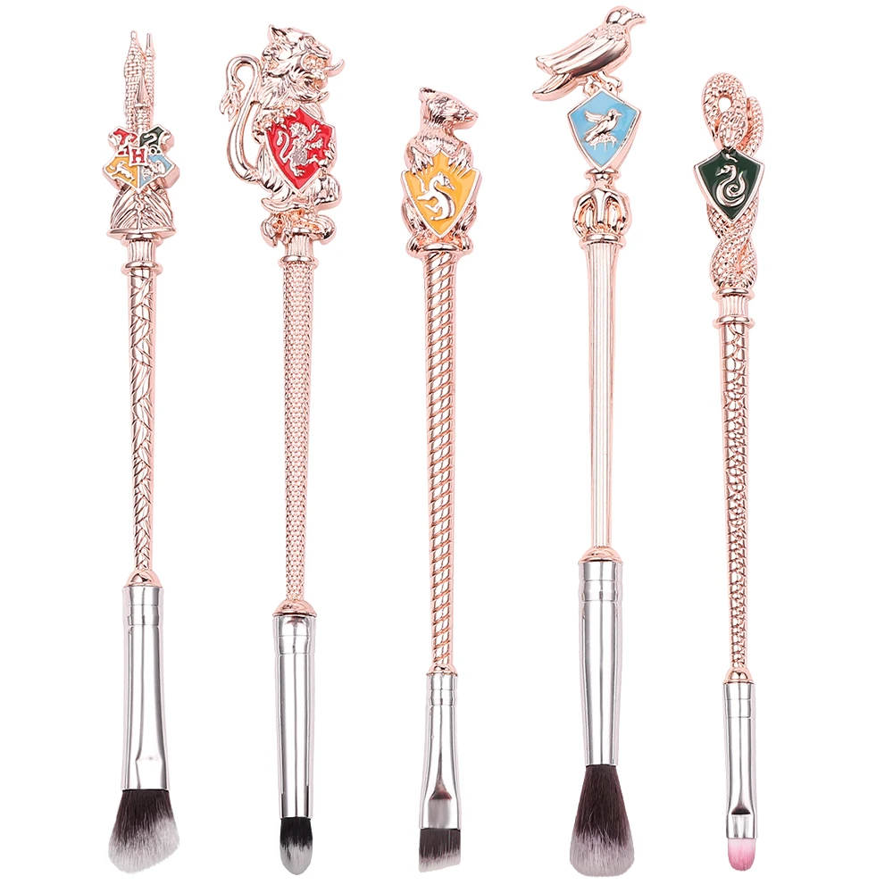 Movie Makeup Brushes Set Hogwarts Magic School Badge Enamel Animal ...