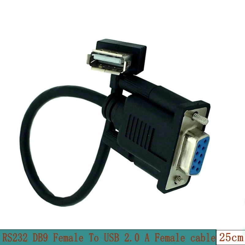 RS232-DB9-Female-To-USB-2-0-A-Female-Serial-Cable-Adapter-Converter-8 ...