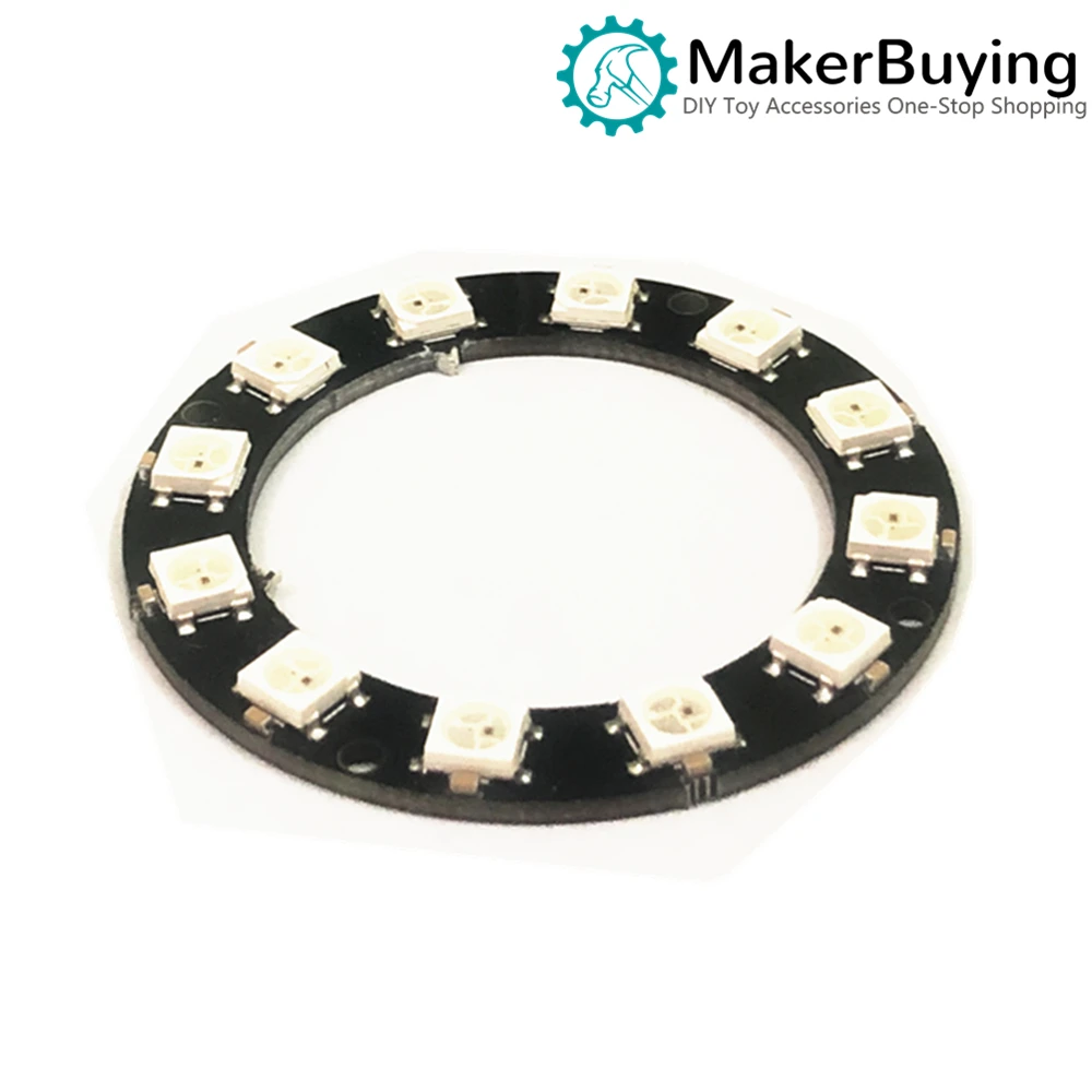 WS2812 5050 RGB LED full-color drive lights 12-bit circular development ...