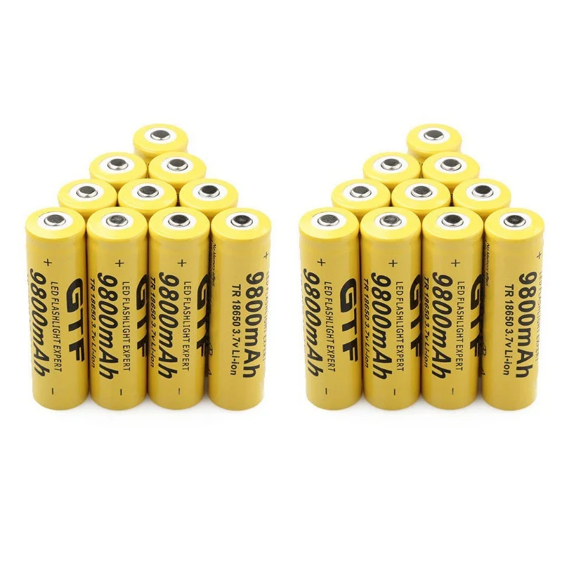 18650 de 3,7 V 9800mAh Li Ion batería recargable de la batería de litio ...