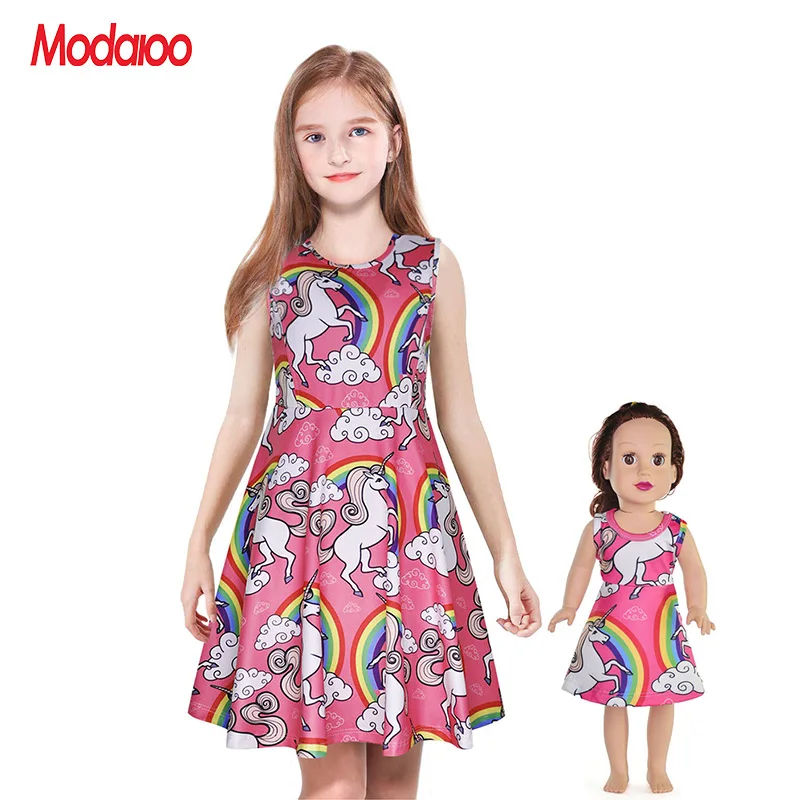 Matching Dolls & Girls Dress,A Line Skater Twirly Sparkly Casual ...