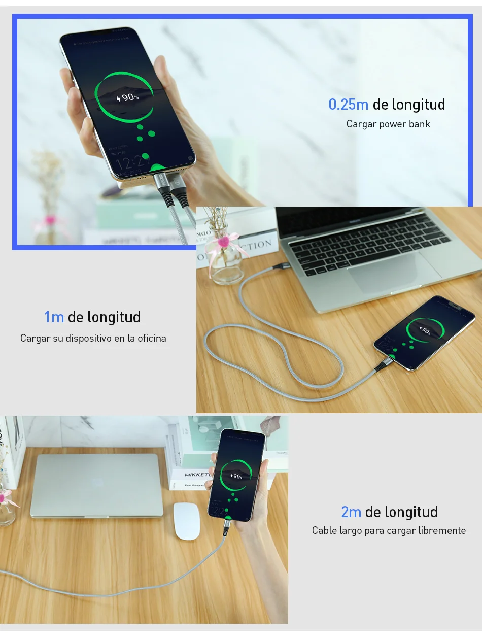 GTWIN Micro USB кабель 3A Быстрая зарядка для samsung S7 J5 J7 1M 2M ...