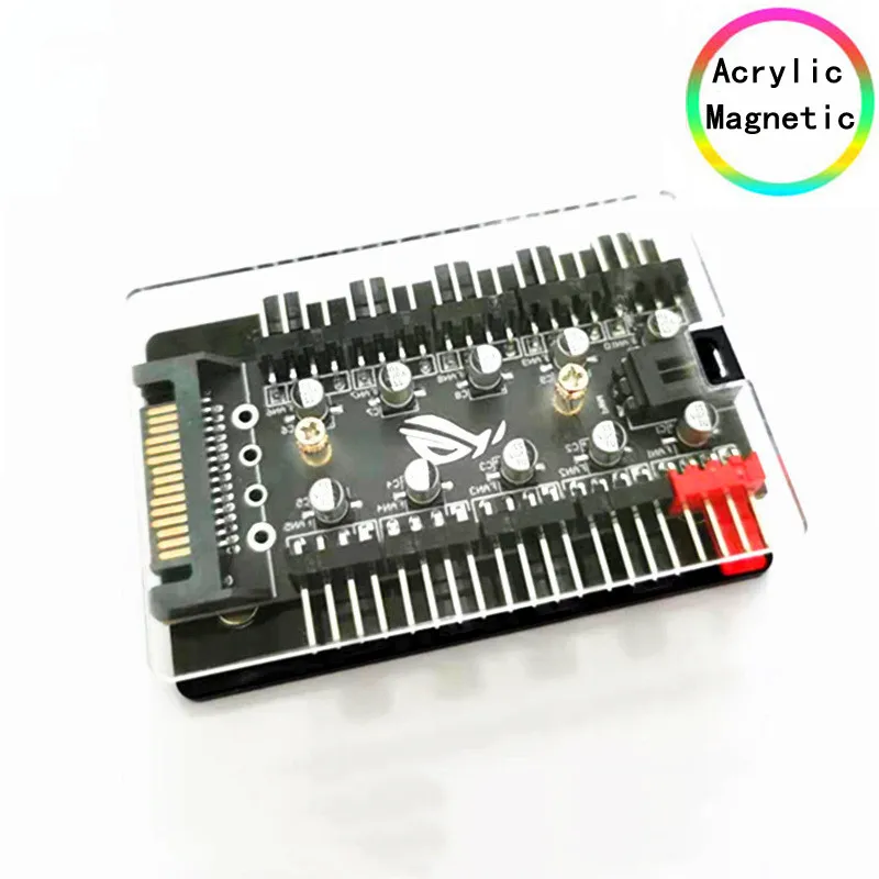 Motherboard 4-pin PWM hub magnetic board FAN HUB computer temperature control speed control ...