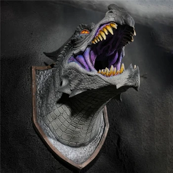 Dragon Head Breathes Fiery Mist Wall Mount - Gifts for idea