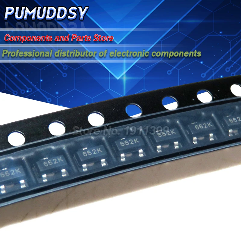 100pcs Xc6206p332mr Sot-23 Sot Xc6206p332 Sot23 Xc6206 Smd(662k) 3.3v/0 ...