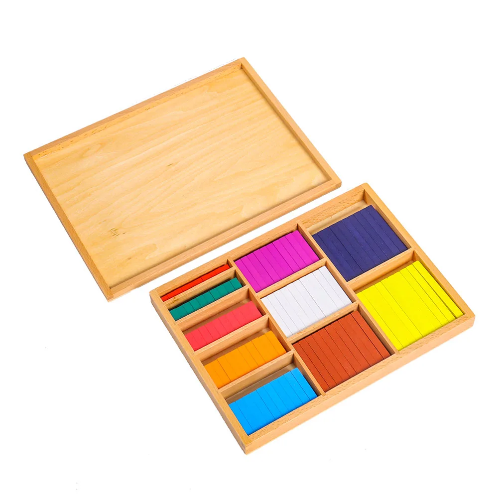 Montessori Colored Counting Bars Fractional box Montessori Math ...