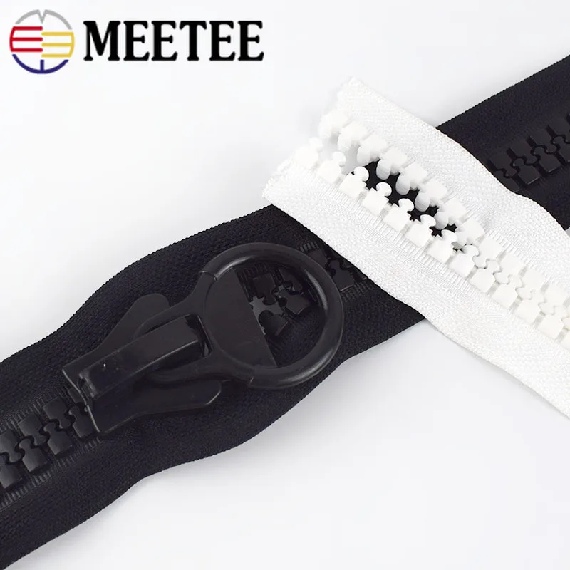 1Pc 20# 50/100cm Open end Resin Zipper+Slider For Double Side Head ...