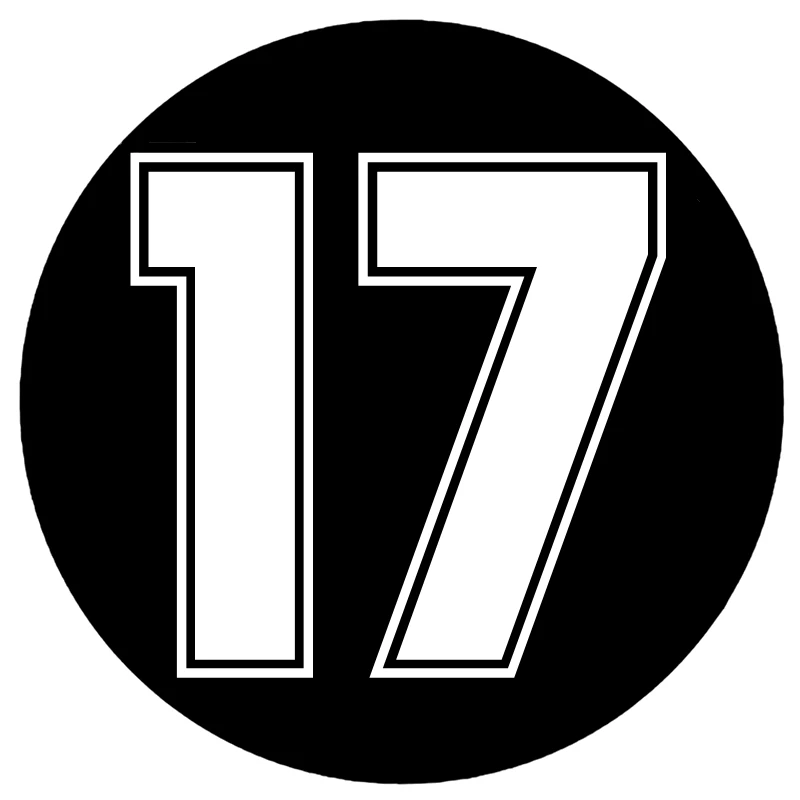 CS-1484-Various-Sizes-Number-17-Digital-17-Funny-Car-Sticker-Vinyl ...