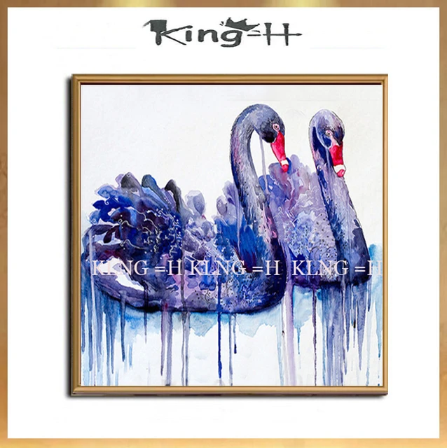 Abstract Swan Painting