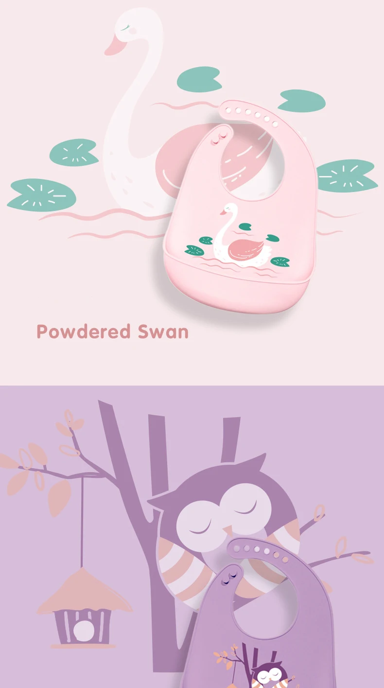 BAVOIR,Lavande--Bavoir en silicone alimentaire résistant à l'eau et à ...