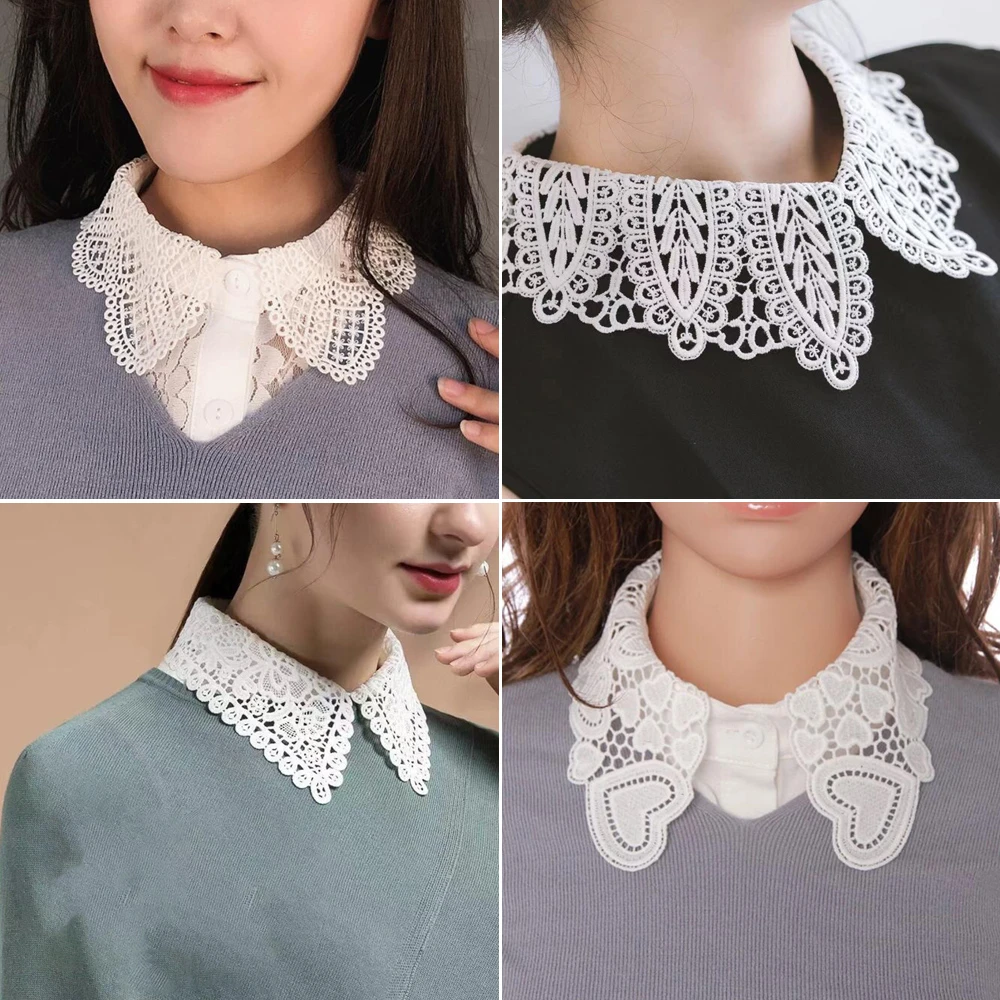 New False Lace Neckline Collar Female Dress Decor Collar Lace Fabric ...