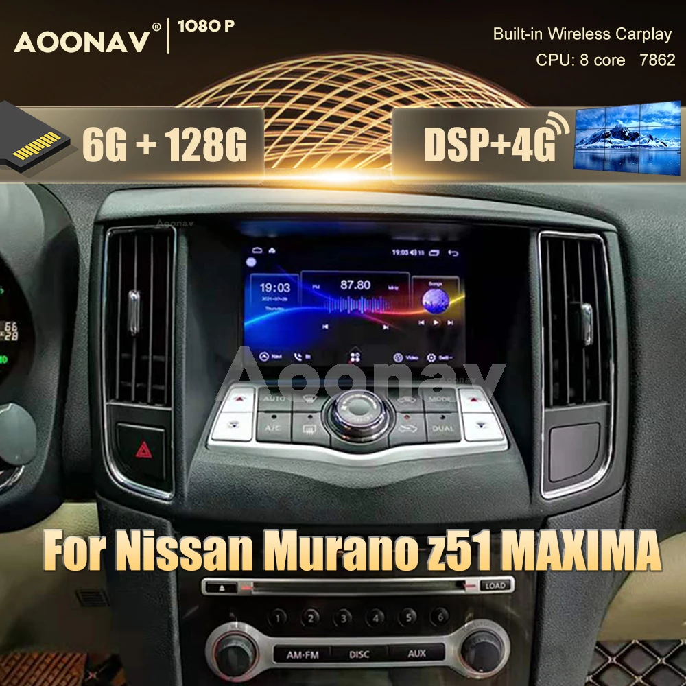 2din Android Multimedia Player For Nissan Maxima Murano Z51 Teana Car ...