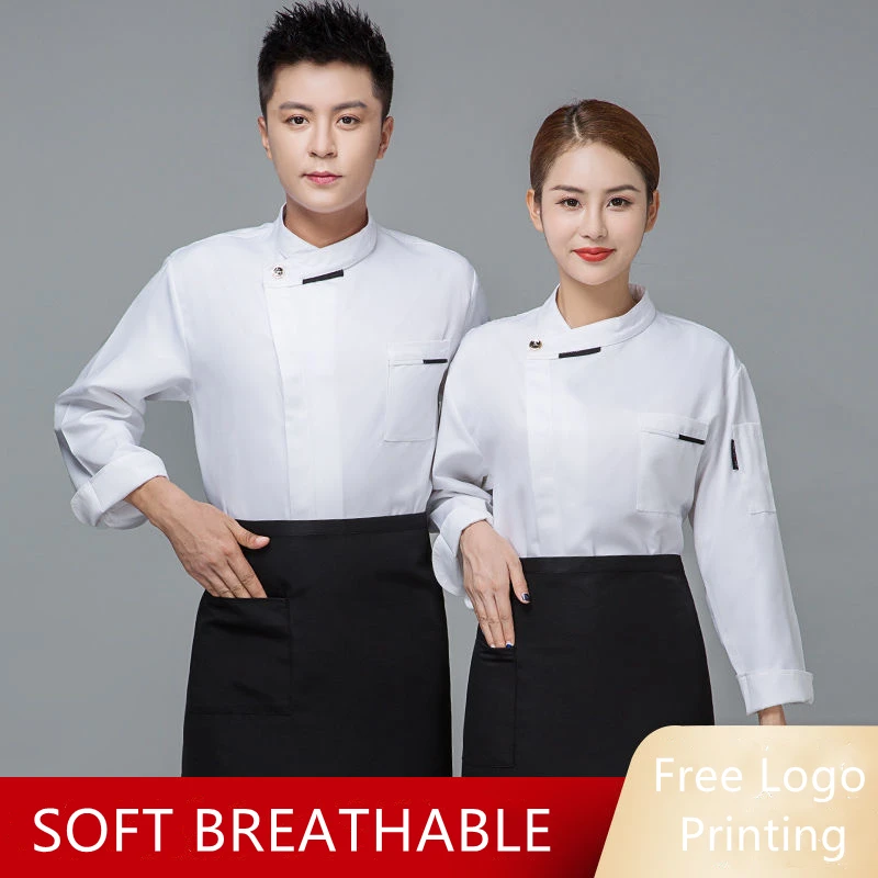 Chaqueta de Chef negra para restaurante, uniforme de Chef, camisa de ...