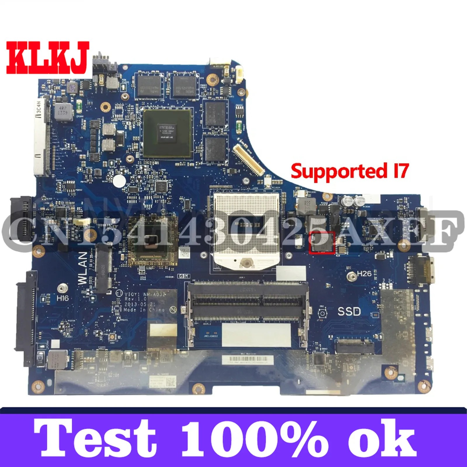 Klkkj NM A032 노트북 마더 보드 Lenovo Y510P 1920*1080 오리지널 메인 보드 GT750M/GT755M ...