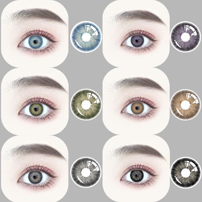 Soft Color Contact lens Pattaya 3ToneYearly Beautiful Pupil Makeup For ...