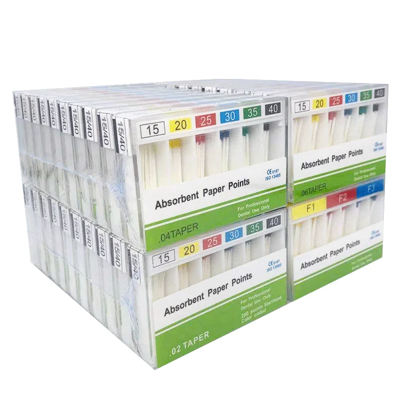 10 Boxes Dental Absorbent Paper Points Sterile Mixed Sizes 02 04 06 F1 ...