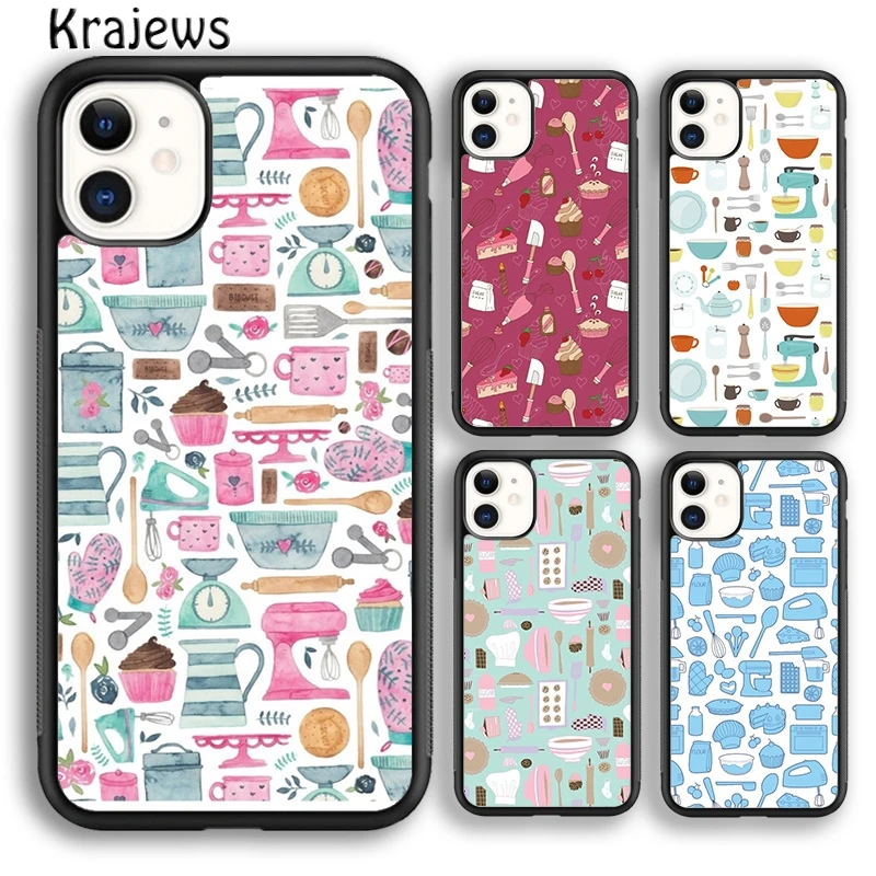 Krajews Baking Cooking Utensils Chef Phone Case Cover For iPhone 14 5S ...
