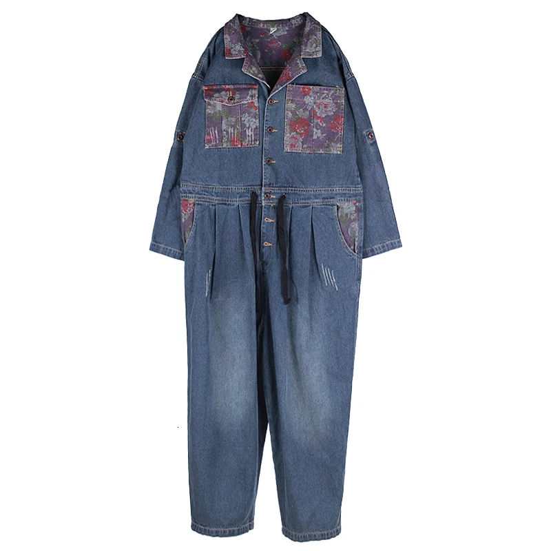 Women-European-Overalls-Blazer-style-Long-Sleeve-Cowboy-Jumpsuit ...