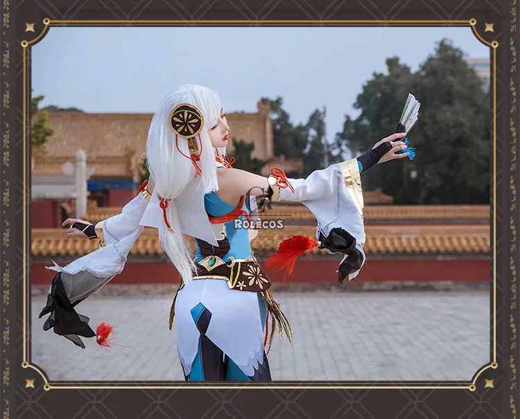 ROLECOS Shenhe Cosplay Costume Game Genshin Impact Shenhe Cosplay ...