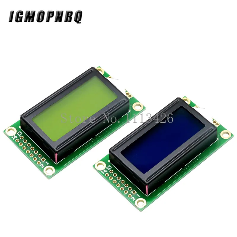 0802-LCD-8x2-Character-LCD-Display-Module-5V-LCM-Blue-Yellow-Green ...