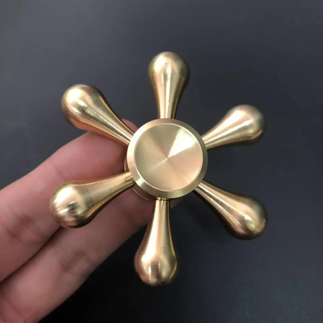 YUC Copper Metal Hand Spinner Fashion Bearing Spinner Brass Fidget ...