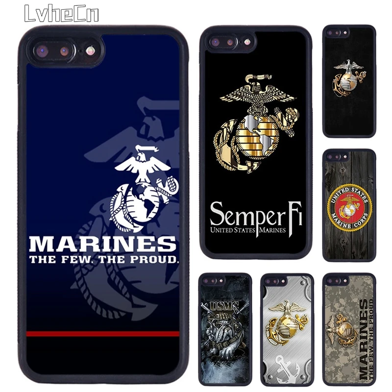 Usmc marinha corps caso de telefone para iphone 14 13 12 mini x xr xs ...