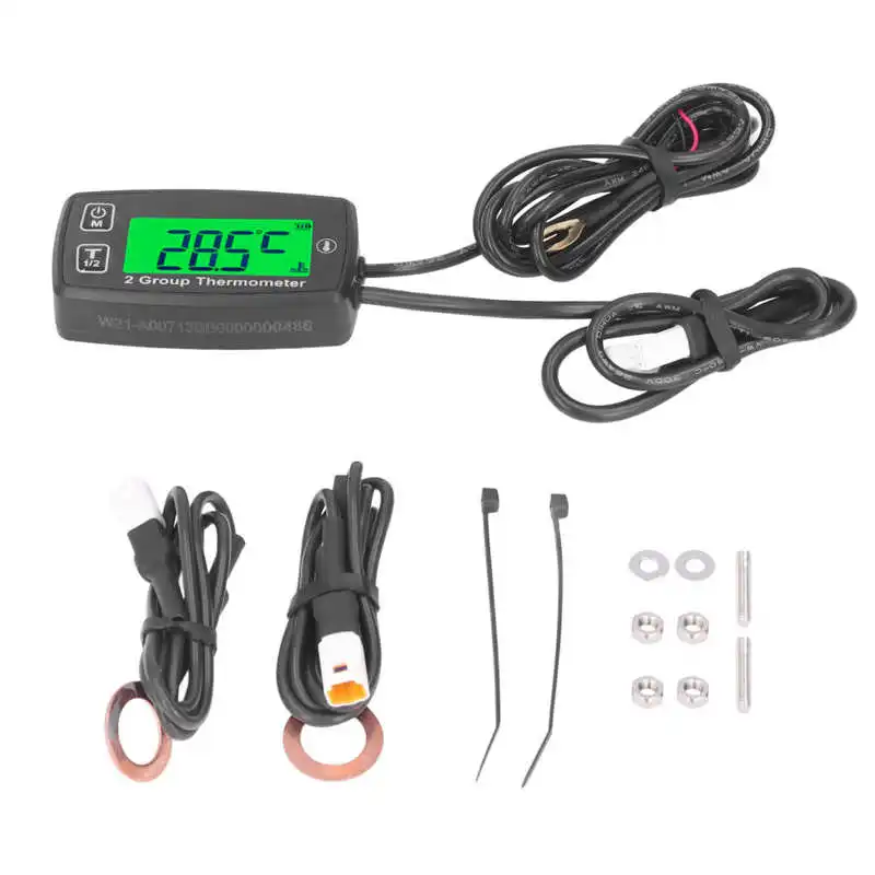Dual-Channel-LCD-Thermometer-Engine-Temp-Gauge-Meter-Digital-Display ...