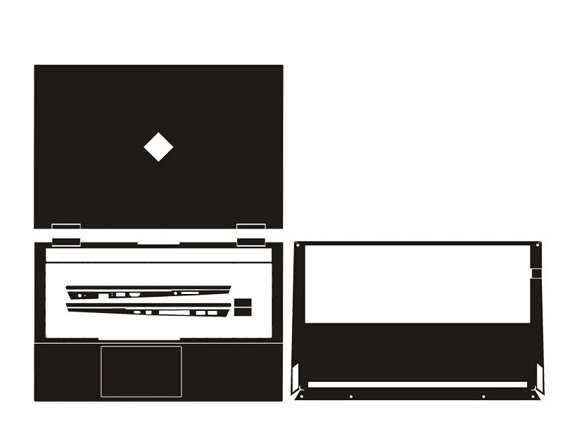 3pcs Skin Sticker Full Cover Protection Film For Hp Omen 15-ek0000 ...