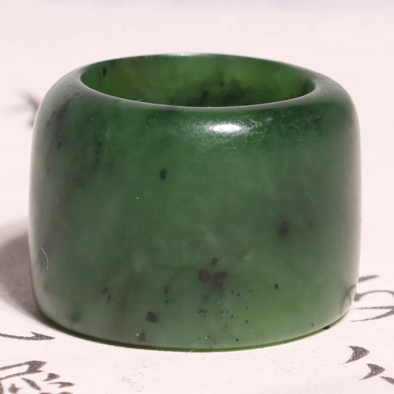 Natural-hetian-green-jade-ring-hand-carved-exquisite-jade-rings-jade ...
