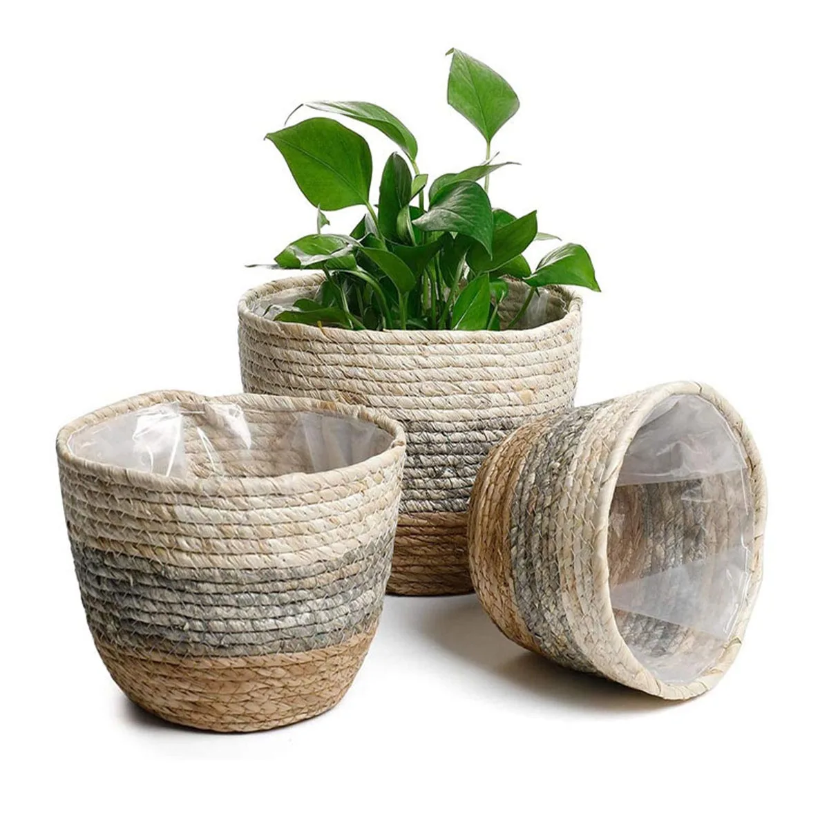 Woven Flower Pots Plant Pots Garden Planter Basket Flower Planters ...
