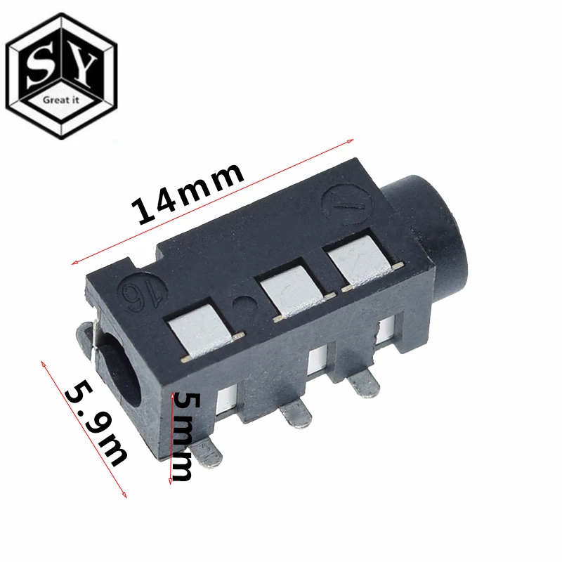 10pcs 3.5 Headphone Jack Audio Jack Pj-320d 4 Pin Smd Mp3 Accessories ...