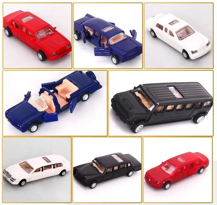 1pcs 7cm 4d Plastic Assembled Car Scale 1:87 Modern Cars Collection ...